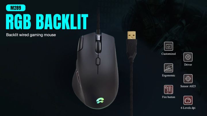 แท้100% OKER M289 Mouse RGB BACKLIT เมาส์ไฟ RGB เรืองแสง dpi 6 ระดับ ...