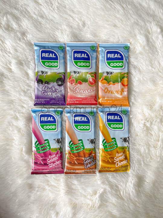 Real Good Susu Bantal 50 ML per PCS Rasa Cokelat Stroberi Guava Jeruk ...