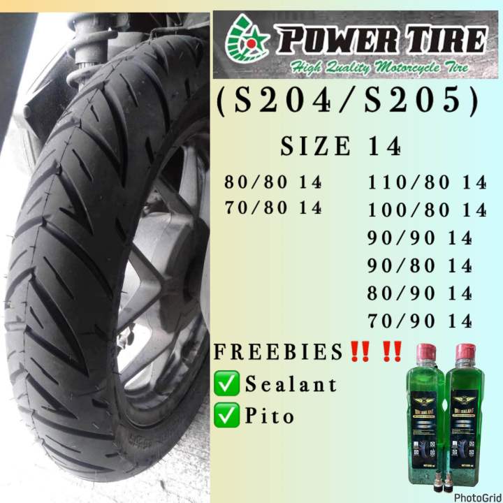 POWER TIRE Size 14" (Honda Beat, Honda Click, Mio 125, Skydrive, Mio ...