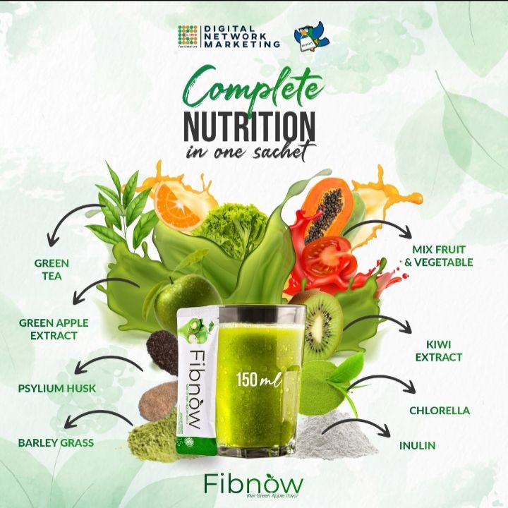 fibnow klink/ minuman diet/ pelangsing/original klink,isi 15 sachet ...