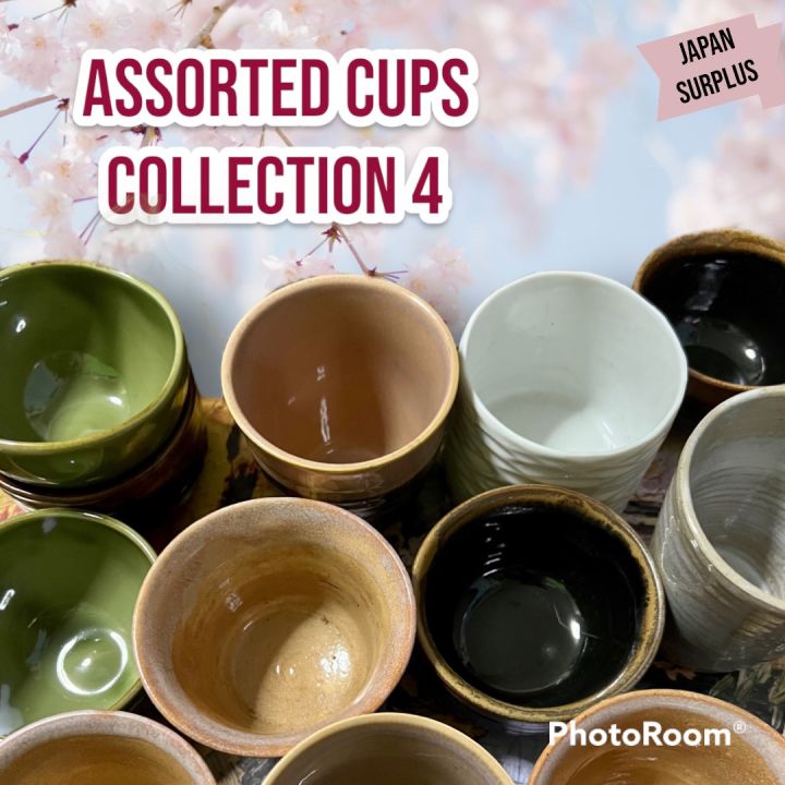 Assorted Designs 4 Collectible Stoneware, Ceramic, Glass Tea Cups and Bowls Collection 4 - Japan ...