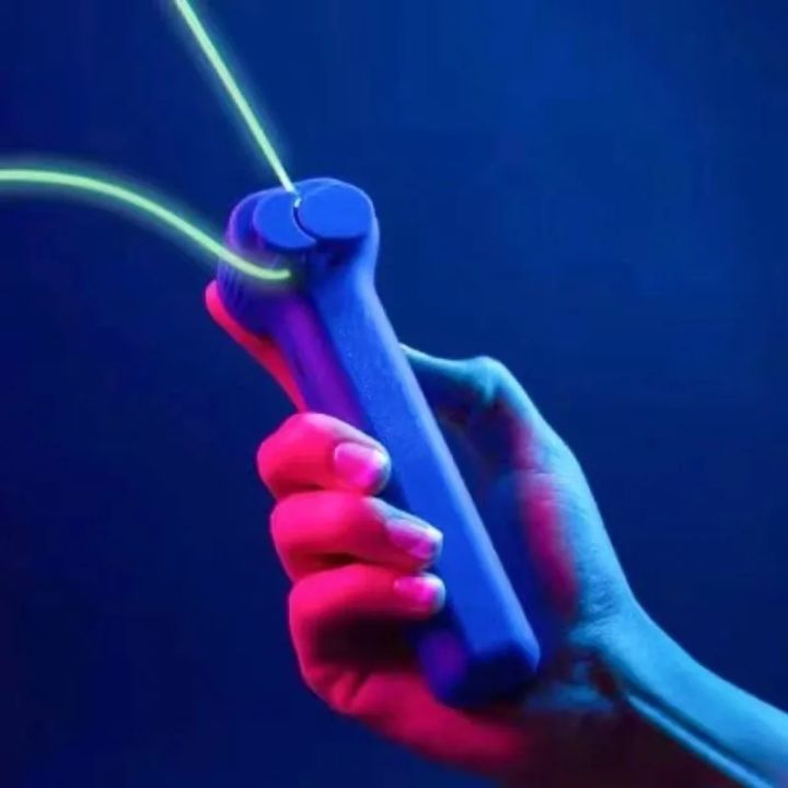 Handheld Fun Glowing Electric Toy Rope Propeller ZipString New Cross ...
