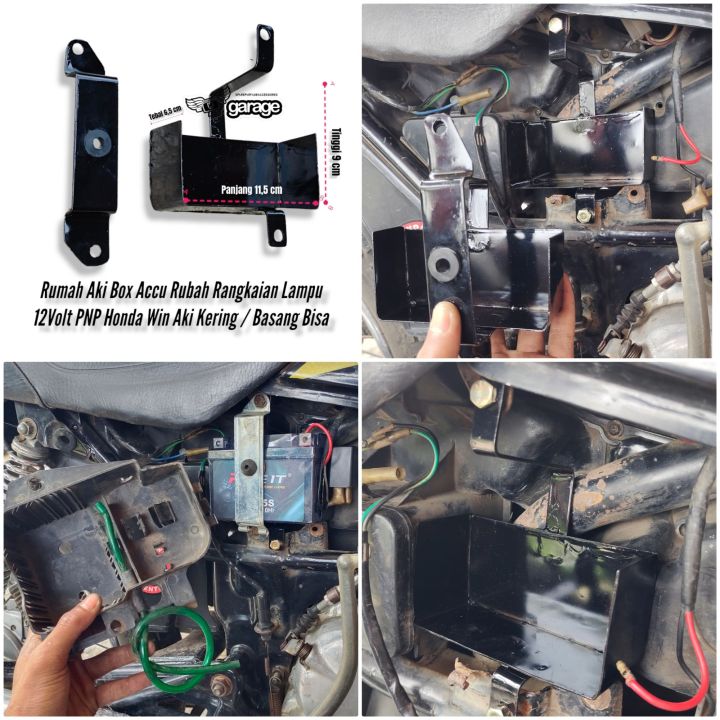 Rumah Aki Box accu win Rubah Rangkaian Lampu 12volt win100 Aki Beat ...
