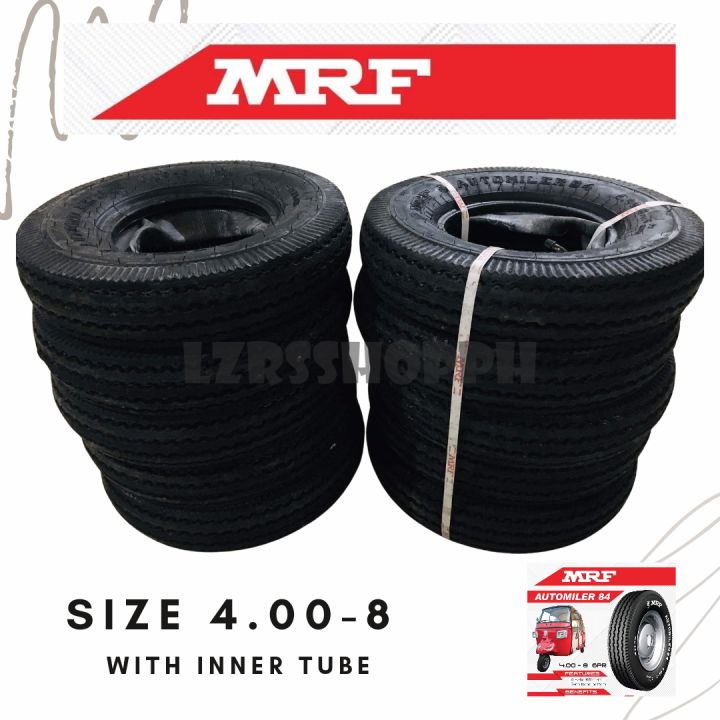 MRF TIRE 4.00-8 6PR WITH INNER TUBE ( 1 PIECE) | BAJAJ RE | TVS KING ...