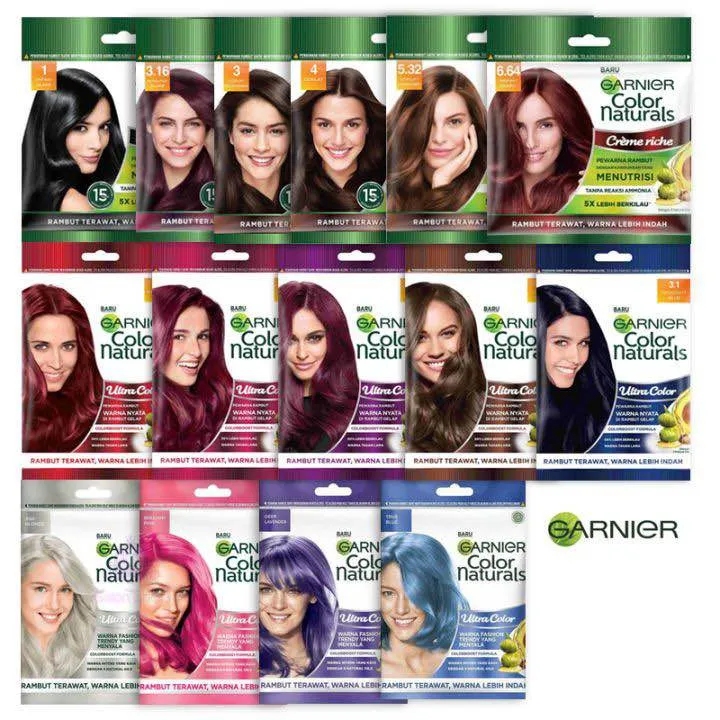GARNIER Color Natural Express Cream / Ultra Color Sachet | Lazada Indonesia