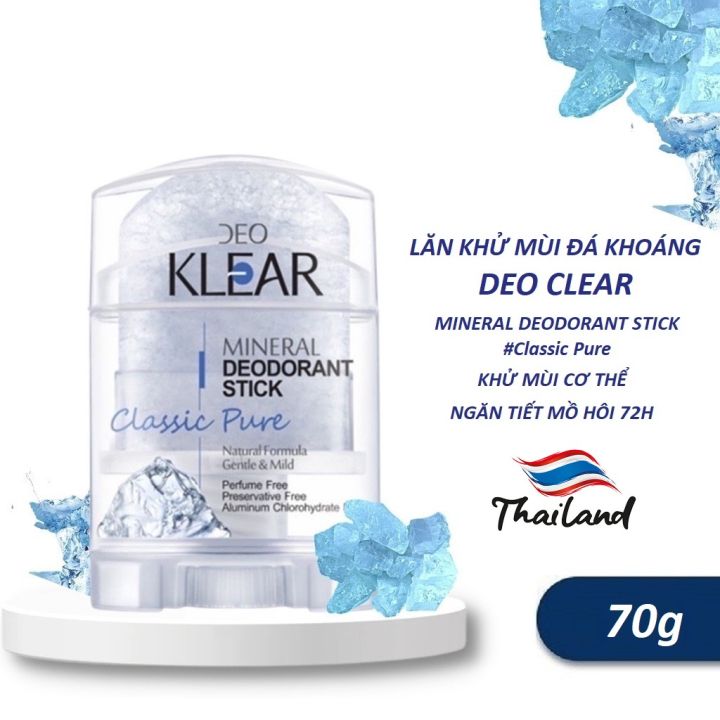 Lăn Khử Mùi DEO KLEAR Classic Pure 60G Lắn Nách Đá Khoáng Thái Lan ...