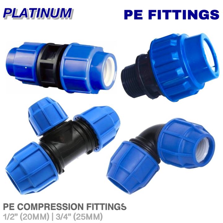 PE Compression Fittings | Pressure Fittings for HDPE Pipes | Elbow Tee ...