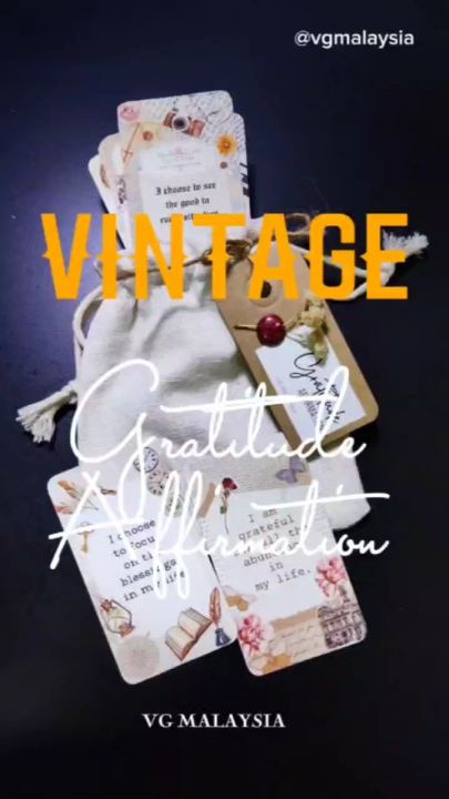 VG Vintage Gratitude Affirmation |Positive |Motivational |Inspiration ...
