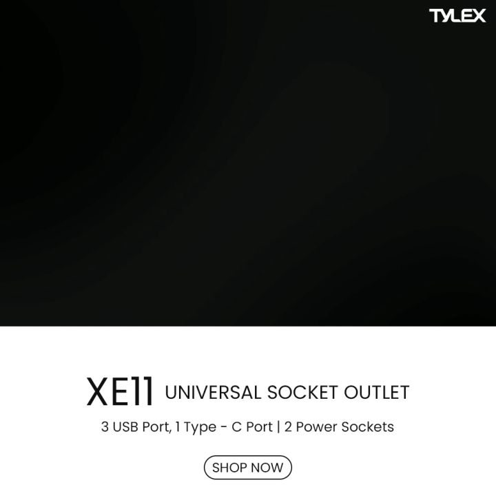 Tylex XE11 2 Universal Outlets Socket Converter Power Extension Cord ...