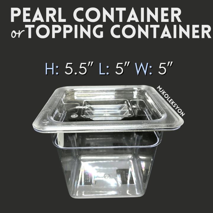 Tapioca Pearl Container Toppings Food Canister Acrylic Glass | Lazada PH