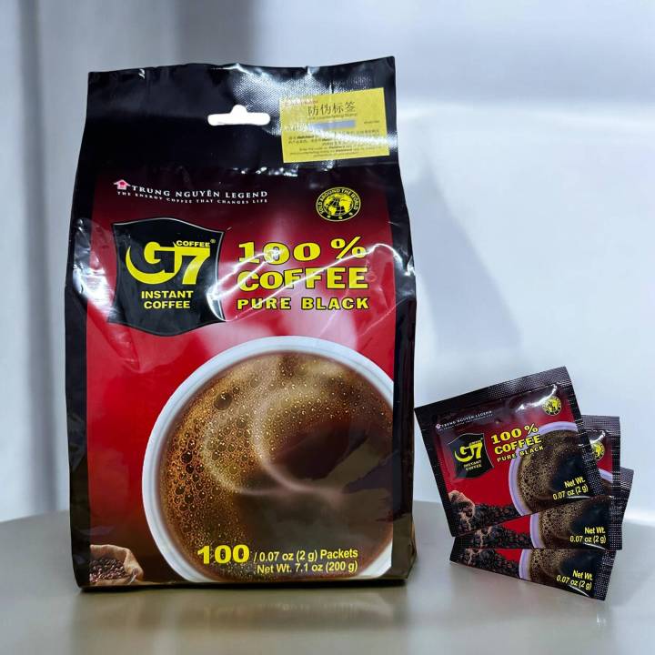 Instant Black Coffee Powder No Sugar 100 Packs 200g Bagged Pure Coffee ...