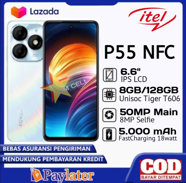 infinix itel P55 NFC Ram 8+128 jaringan 4G LTE.Baru Garansi redmi 1 tahun | Lazada Indonesia