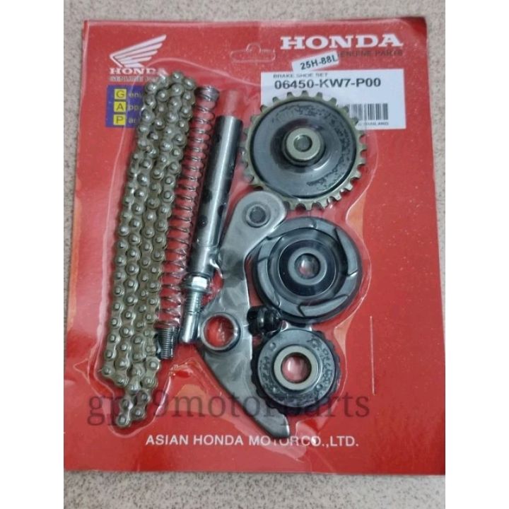 HONDA EX5 DREAM WAVE100 TIMING ROLLER CHAIN 88L SET+TENSIONER 9 ITEM A ...