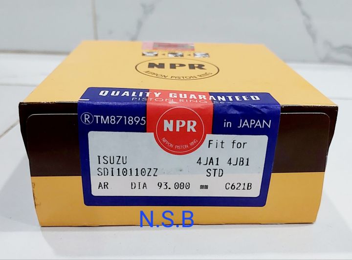 PISTON RING ISUZU 4JA1, 4JB1 ( STD/.25) NPR JAPAN | Lazada PH