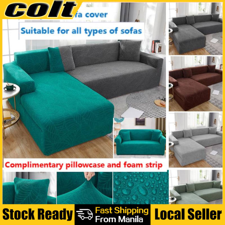 (COD+3 Days Delivery) Thick waterproof elastic universal plain sofa ...
