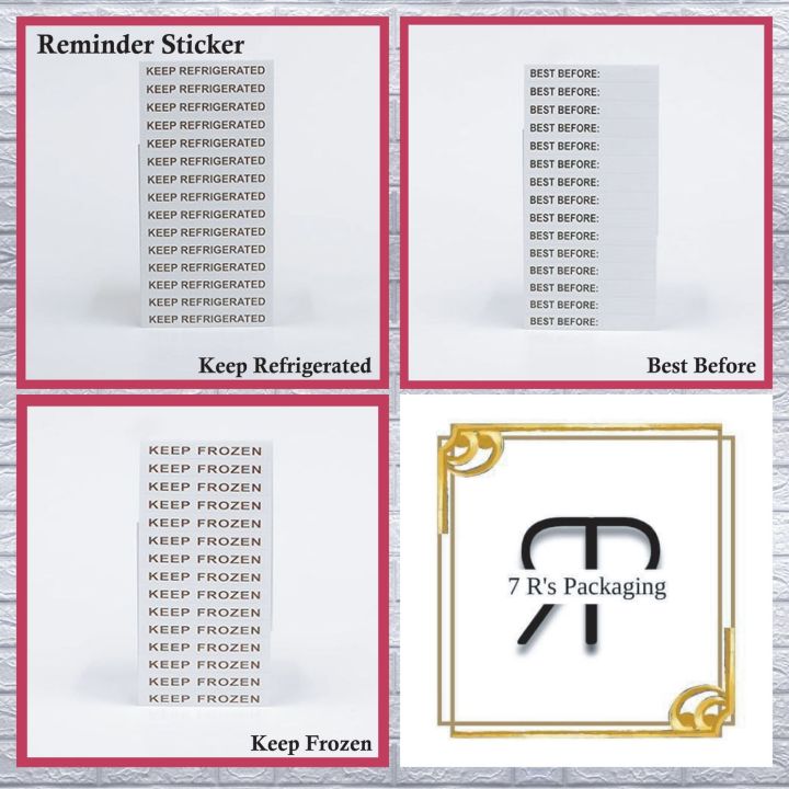 100 pcs. Reminder Sticker - Keep Refrigerated, Keep Frozen, Best Before ...