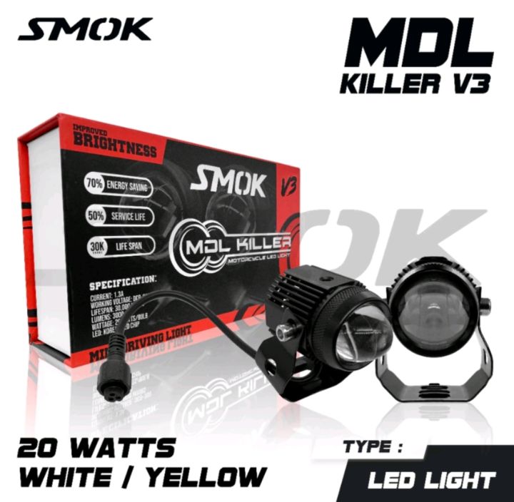 SMOK MDL KILLER MINI DRIVING LIGHT V1 V3 VERSION 3 4 WIRE WHITE YELLOW | Lazada PH