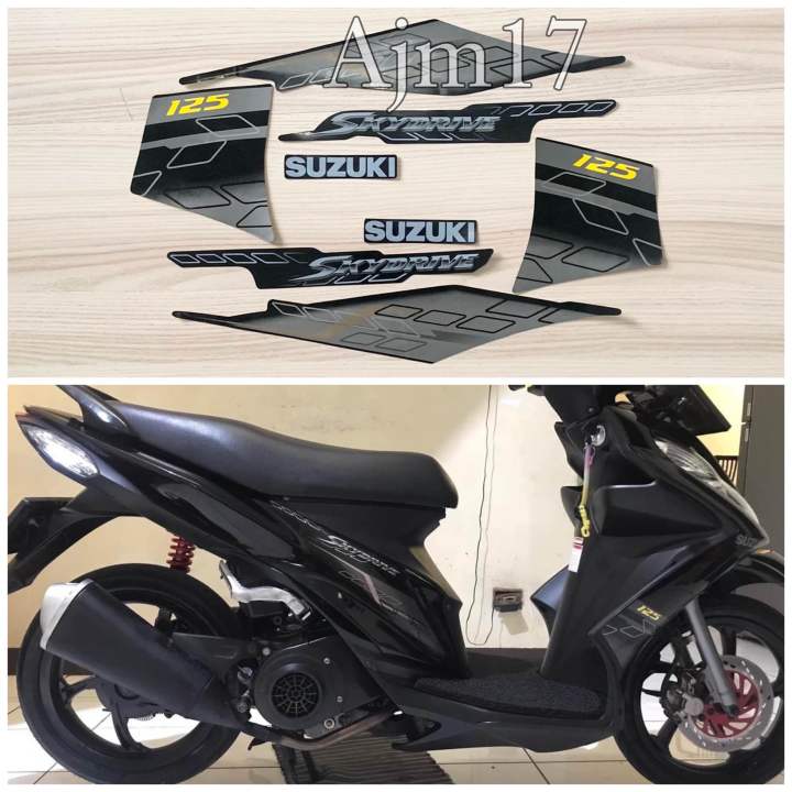 STIKER STRIPING MOTOR SKYDRIVE 2009 HITAM | Lazada Indonesia