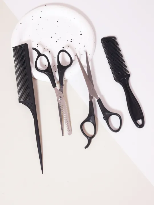 Professional Hairstyling Tool Set - Hair Clippers, Combs, and Thinning ...