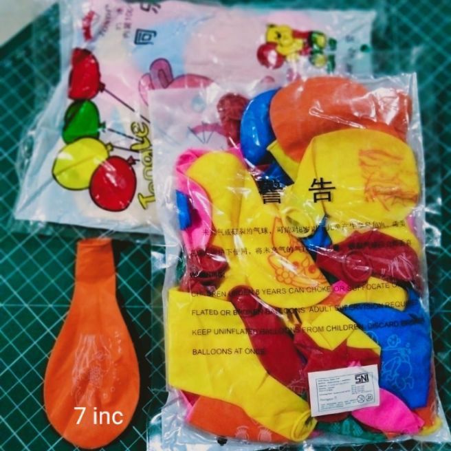 balon ukuran 7 inc perpack isi 100 pcs | Lazada Indonesia