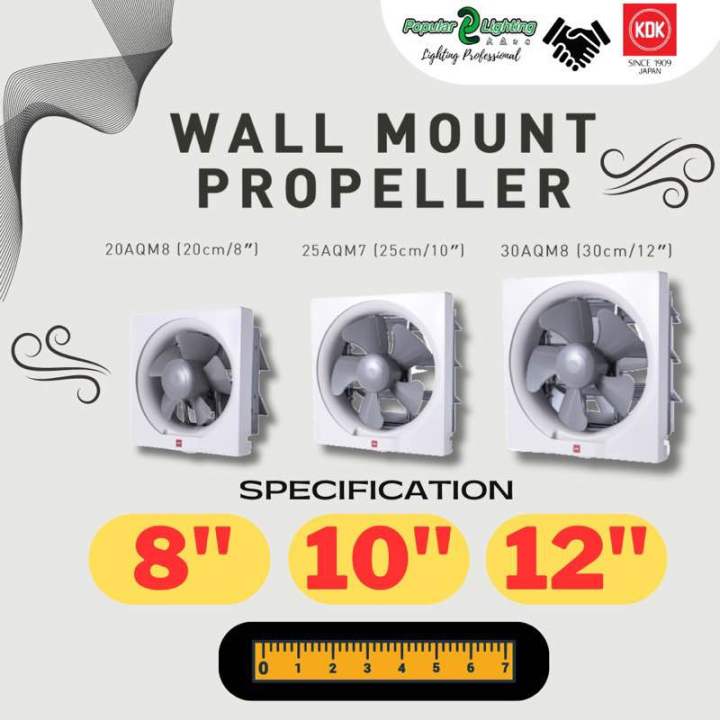 【Ready Stock】KDK Wall Exhaust Fan 20AQM / 25AQM / 30AQM 8" / 10" / 12 ...