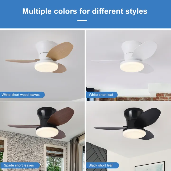 LED Ceiling Mounted Living Room Fan Light, Nordic Restaurant Decorative ...