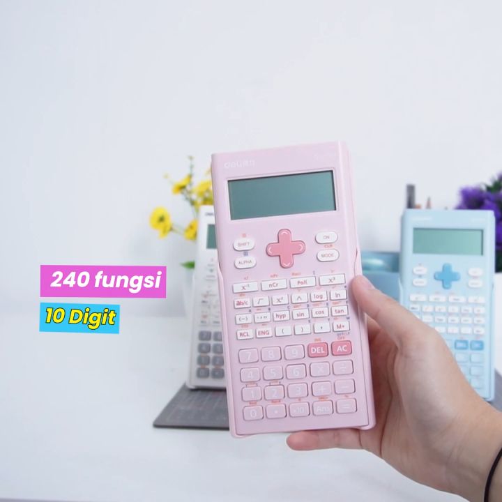 Deli Scientific Calculator / Kalkulator Ilmiah 10 Digit 240 Fungsi ...
