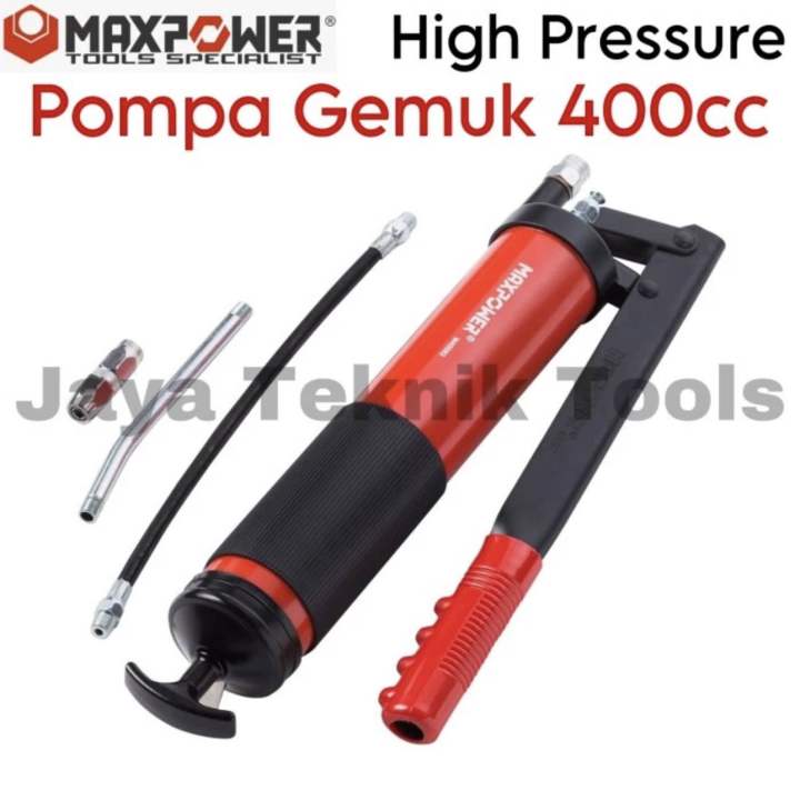Pompa Gemuk 400 cc Maxpower High Pressure Grease Gun Besi Minyak ...