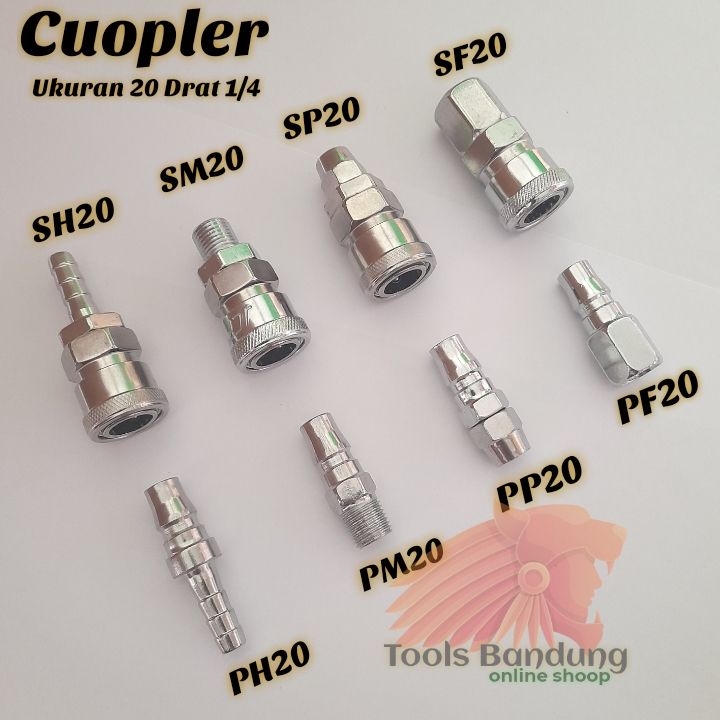 Quick Coupler Sambungan Selang Angin Ukuran Ph20 / Pm20 / Pp20 / Pf20 ...