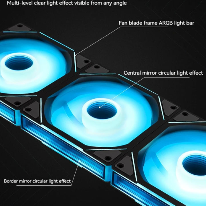 Magic Block Fan Wireless splicing Computer Case 12cm 3-In-1 PC Mute ...