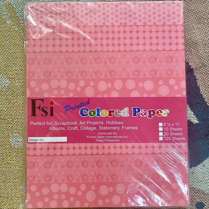 120 Sheets FSI Printed Colored Paper 8.5" x 11" Scrapbook Projects ...