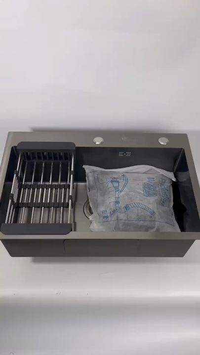 Forward ซิงค์ล้างจาน อ่างล้างจาน สแตนเลส เคลือบนาโนสีดำ ขนาด 68x45CM ...