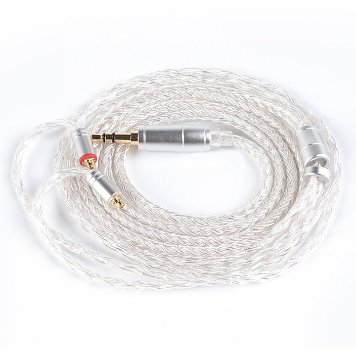 KBEAR 16 Core Earphone Upgrade Cable 4N Single Crystal Silver Plated Copper Wires MMCX/QDC/2PIN ...