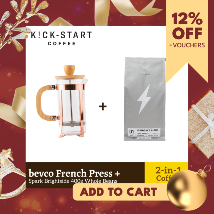 bevco French Press 2in1 Coffee Set with Spark Brightside 400g Whole ...
