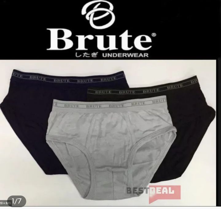 Original Brute Men's Brief White/Color 3 in 1 | Lazada PH