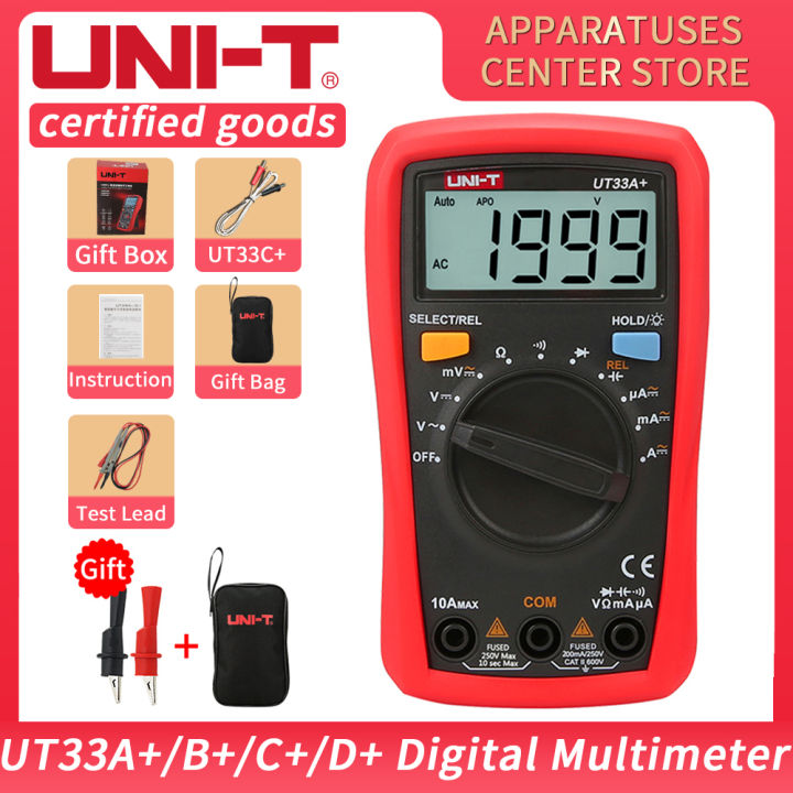 【Buy 1 Get 1 Free】UNI-T UT33A+ UT33B+ UT33C+ UT33D+ Plus Mini Multimeter Digital Display ...