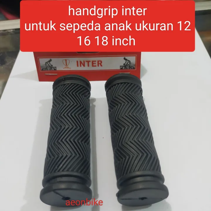 handgrip inter grib sepeda anak anak ukuran 12 16 18 inch hitam polos ...