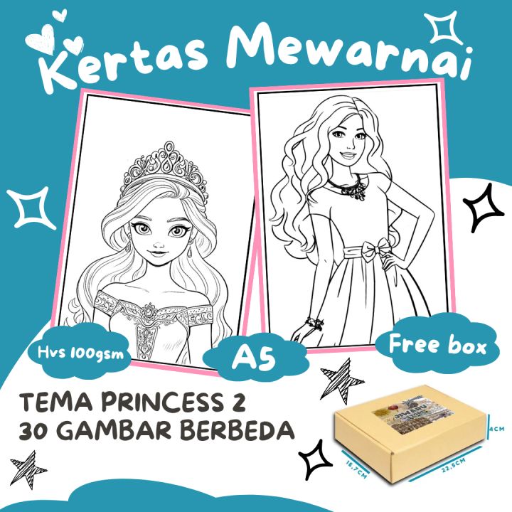 30 LEMBAR KERTAS MEWARNAI / COLORING / KERTAS GAMBAR / LEMBAR MEWARNAI UNTUK ANAK TK/PAUD/SD ...