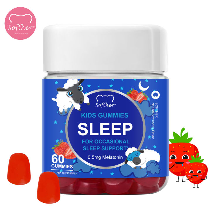 Softher Melatonin for Kids Gummy Promote Deep Sleep Ashwagandha Gummies ...