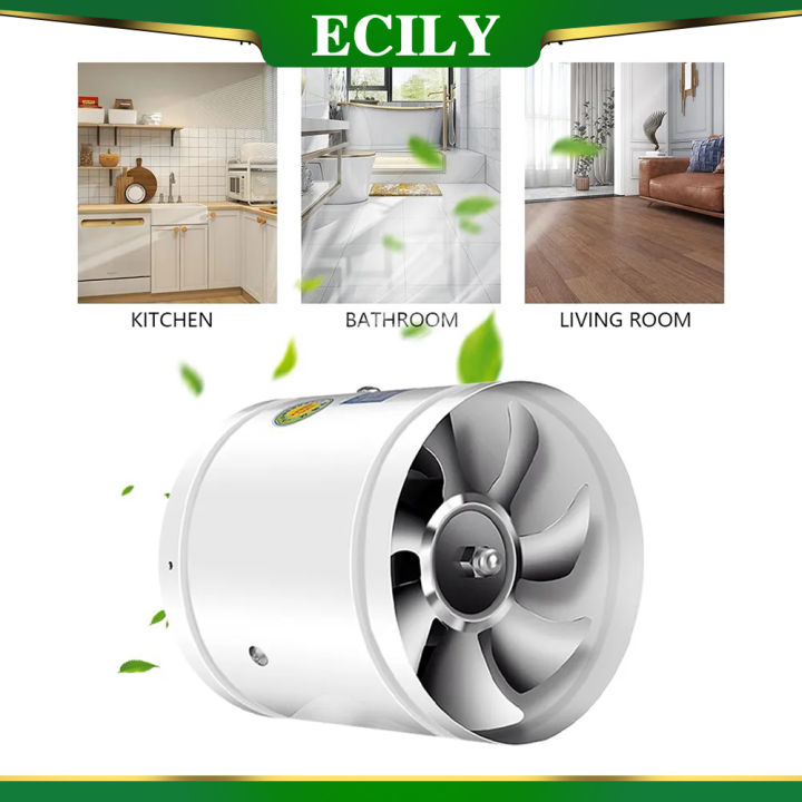 ECILY Exhaust Fan Household Duct Air Duct Fan Bathroom Duct Ventilation ...