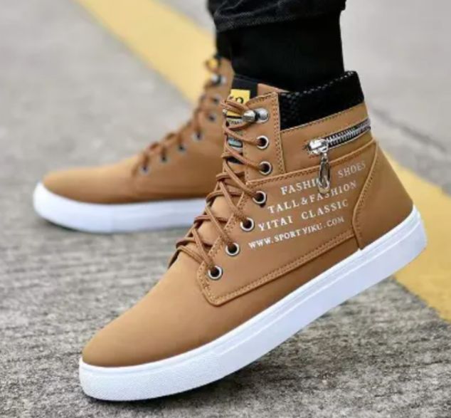 ALVIN Ankle Boots 2024 New High Cut Canvas boots Korean Style Mens ...
