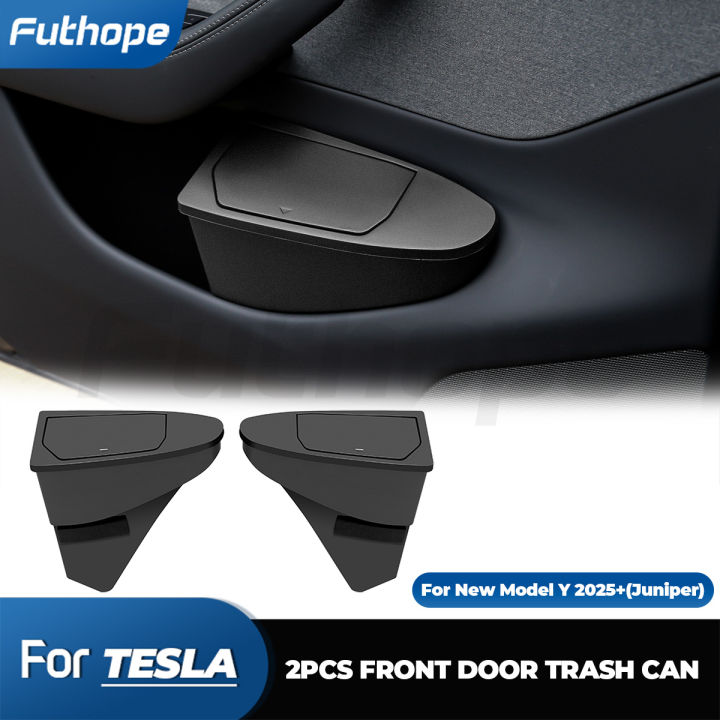 Futhope Door Trash Can for Tesla New Model Y Juniper 2025 Door Storage ...