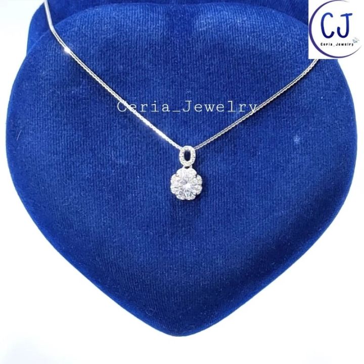 Kalung Perak Asli Silver 925 Lapis Emas Putih Model Italy, Cassandra ...
