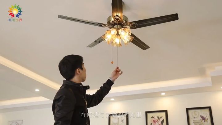 Electric fan Ceiling Fan with Light 36/42 Inch Ceiling Fan Light with ...