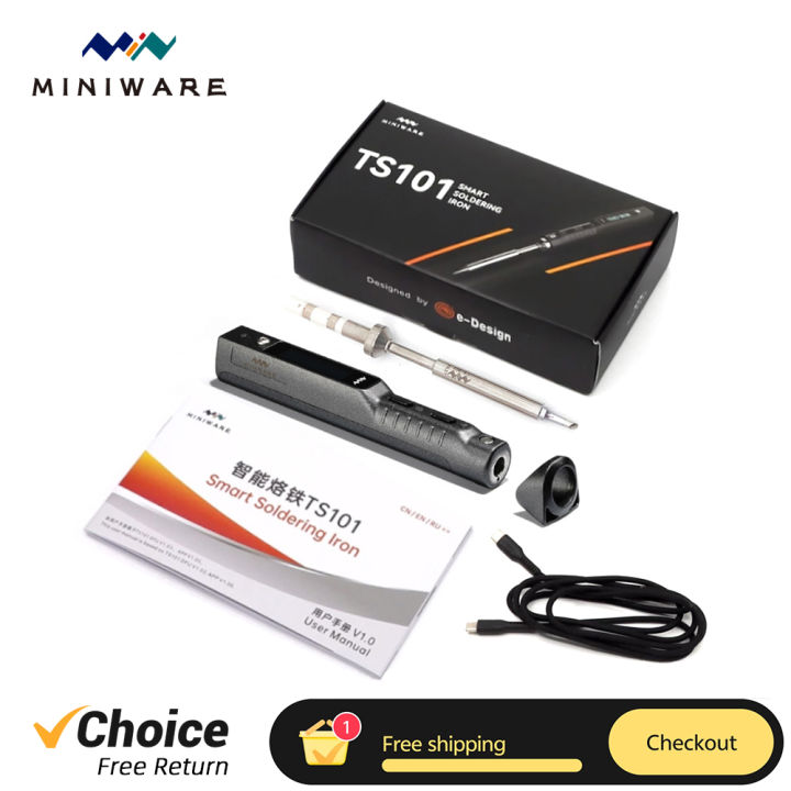 Original MINIWARE TS101 Soldering Iron Portable Adjustable Temperature Digital Solder Station ...