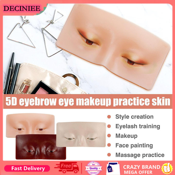 DECINIEE Reusable 5D Cosmetic Makeup Practice Mask Board Pad Skin Eye ...
