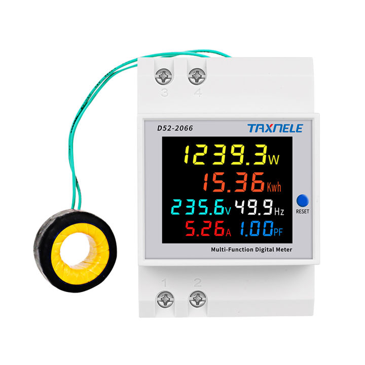 6IN1 Din rail AC monitor 110V 220V 380V 100A Voltage Current Power ...