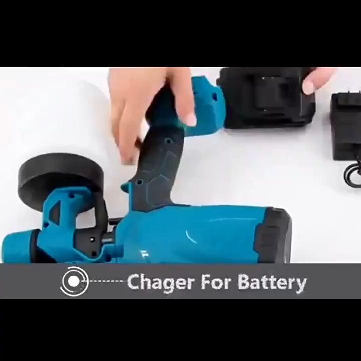 shpc เครื่องพ่นสีบลัสเลสไร้สาย แบตลิเธียม ก้อนใหญ่ 1/2 ก้อน กาพ่นสีแบต ...