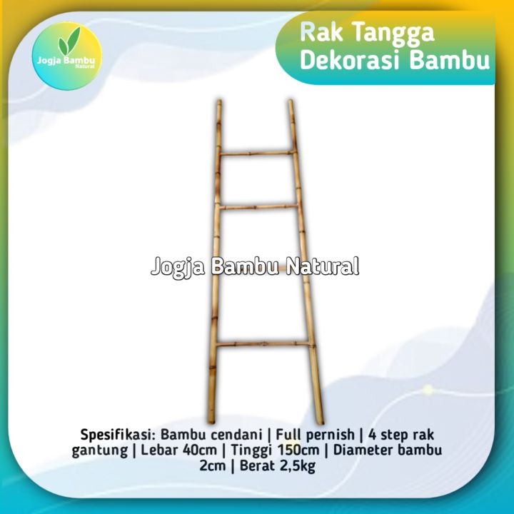 Ladder Hanger Tangga Bambu Cendani 150cm Tanpa Perlu Rakit Tangga ...