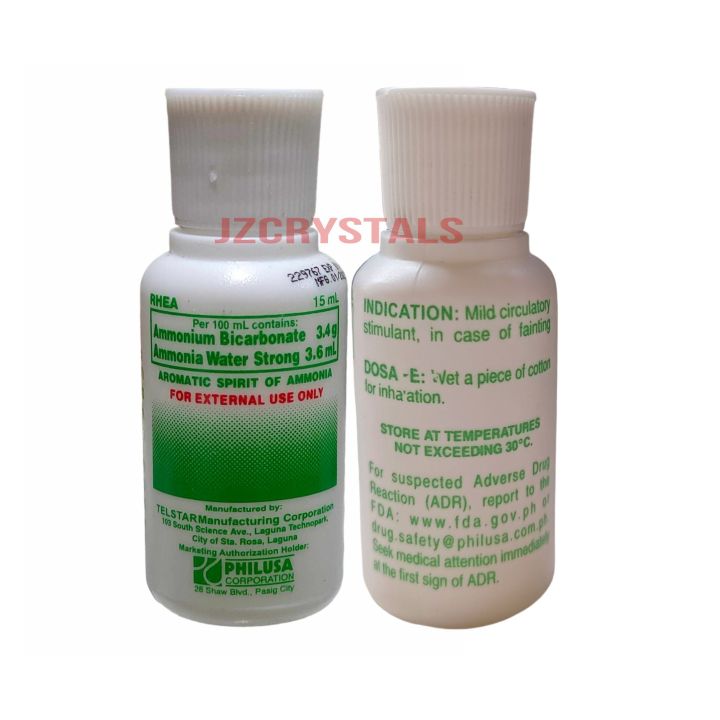 RHEA Aromatic Spirit of Ammonia 15 ml | Lazada PH